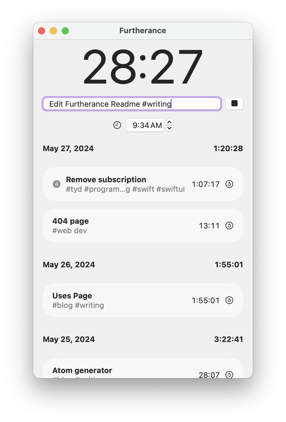 GitHub - unobserved-io/furtherance-swiftui: Furtherance for macOS/iOS